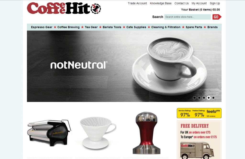 eCommerce module development for - Coffee Hit - www.egrovesys.com